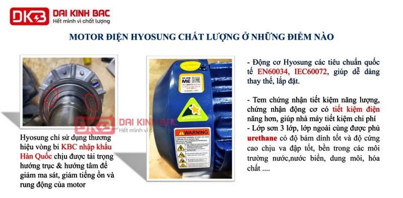 Motor Điện 3 Pha Hyosung Hàn Quốc